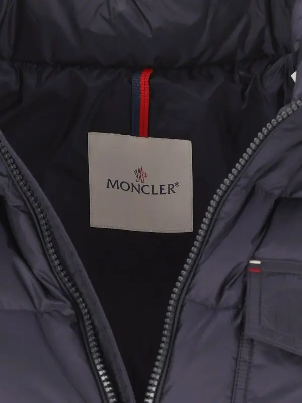 Moncler Verith Short Down Jacket With Hood - Blue