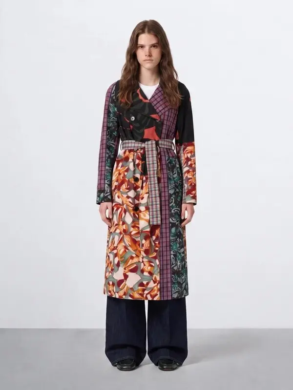 Dries Van Noten Rolana Printed Chiffon Coat