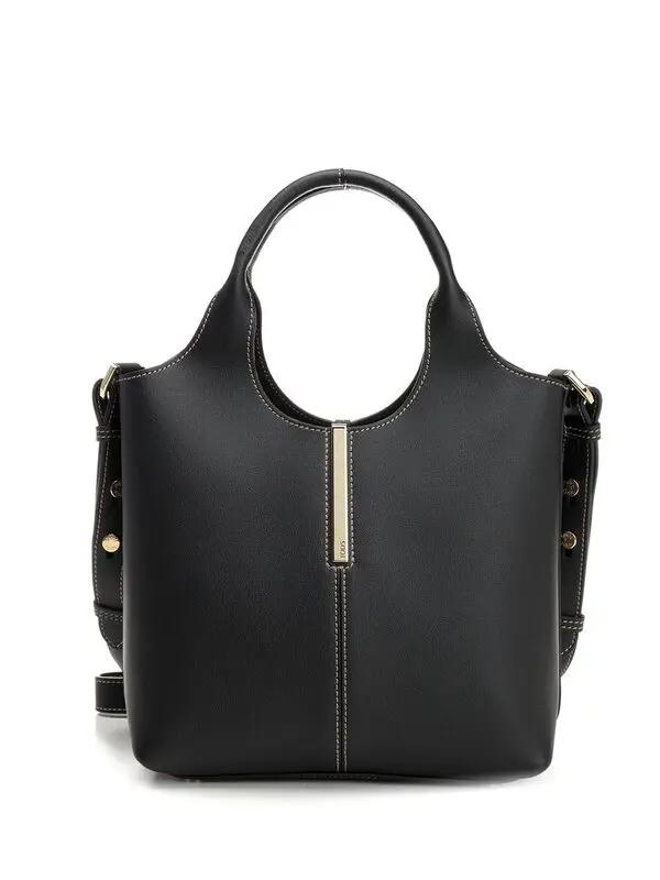 TOD'S Mini Shopping Tote Bag - Black