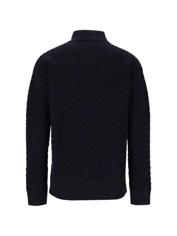 Bottega Veneta Woven Wool Polo Shirt
