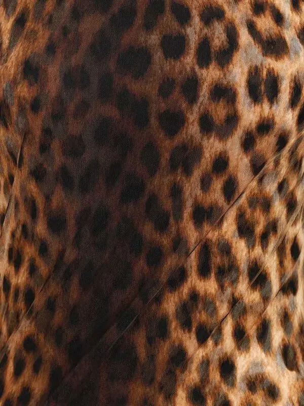 Sportmax Bi-material Animalier Top