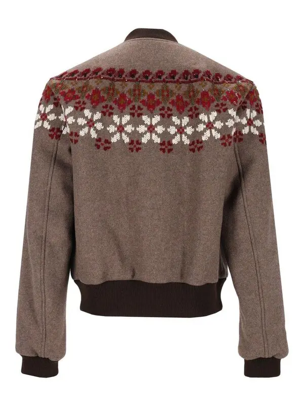 Dries Van Noten Valtor Bomber Jacket In Wool Blend