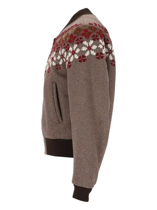 Dries Van Noten Valtor Bomber Jacket In Wool Blend