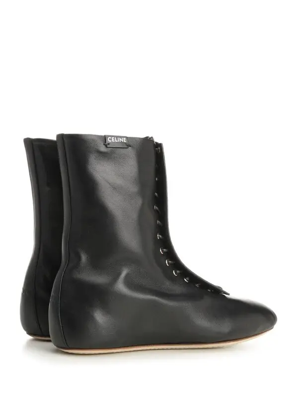 Celine Lace-up Leather Boot