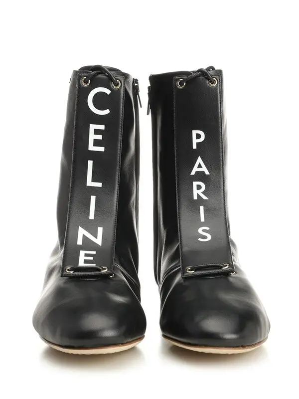 Celine Lace-up Leather Boot