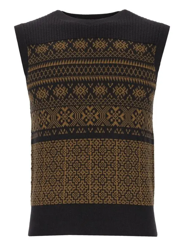 Dries Van Noten Mekele Knitted Vest - Gray