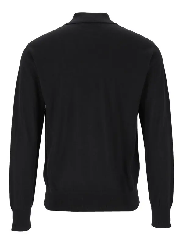 Dries Van Noten Muano Wool Polo Shirt - Black