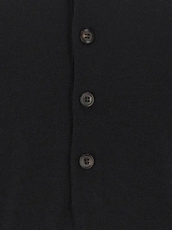Dries Van Noten Muano Wool Polo Shirt - Black