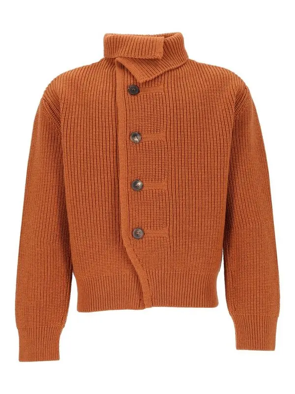 Dries Van Noten Marino Wool Cardigan - Yellow