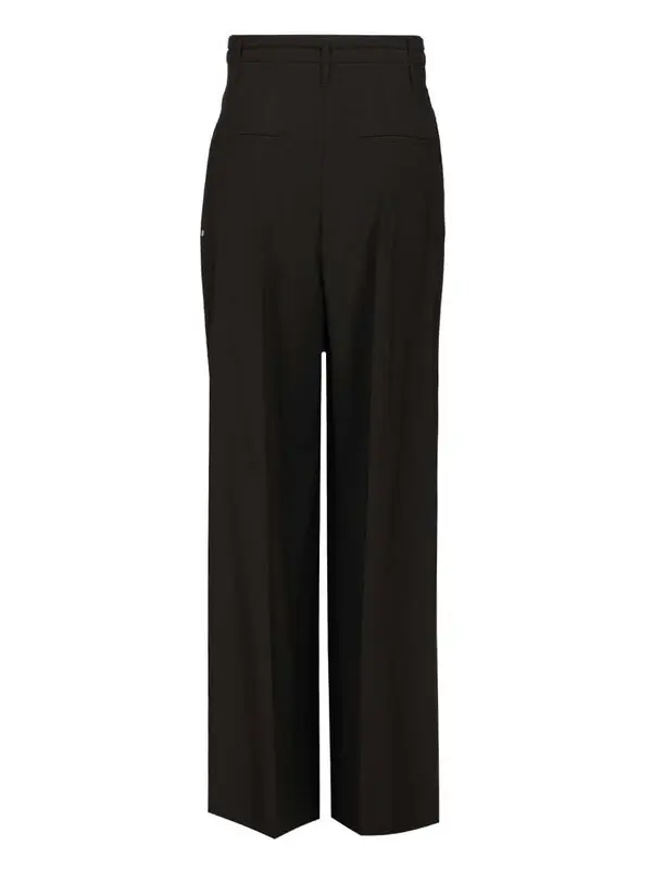 Sportmax Wide-leg Trousers In Stretch Wool