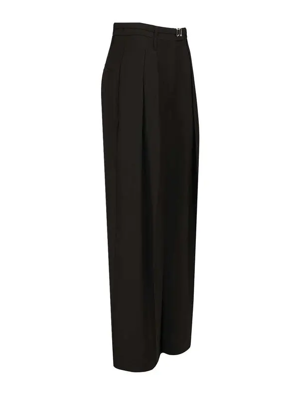 Sportmax Wide-leg Trousers In Stretch Wool
