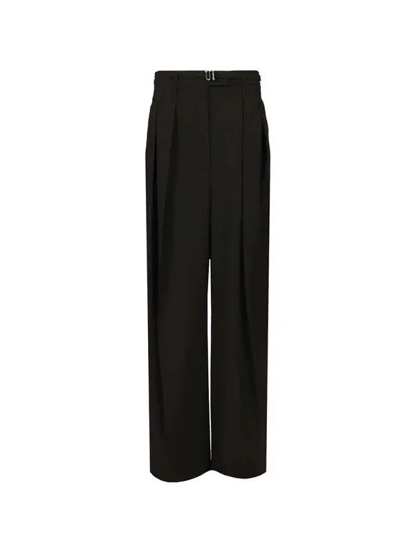 Sportmax Wide-leg Trousers In Stretch Wool