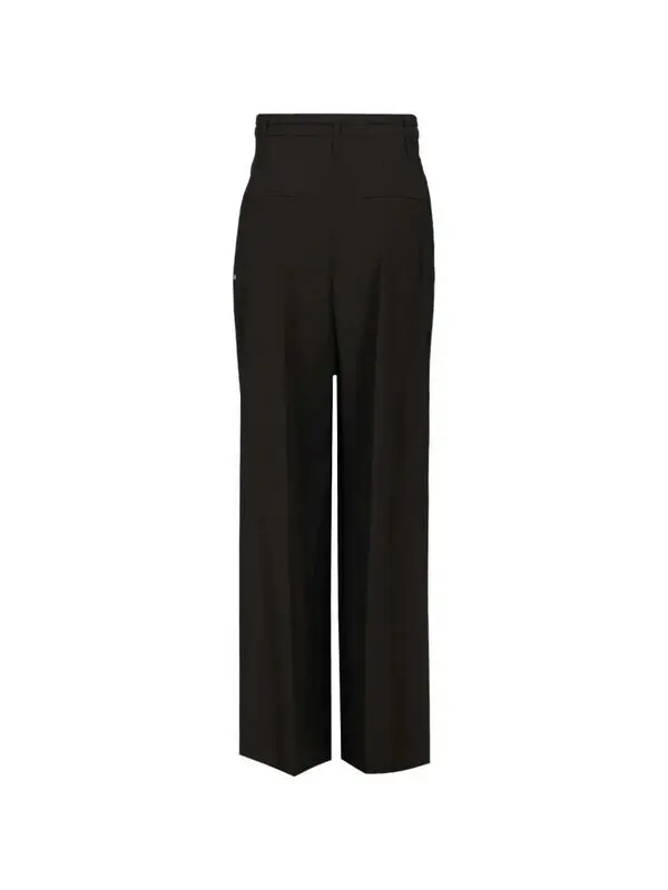 Sportmax Wide-leg Trousers In Stretch Wool