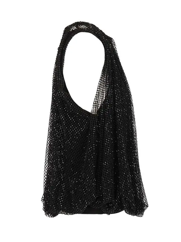 Sportmax Mesh Top With Crystals