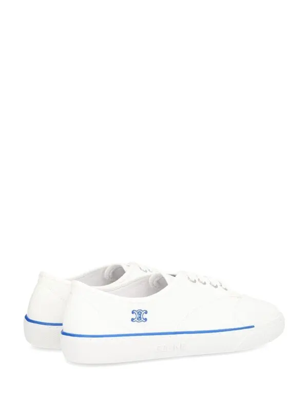 Celine Alan Sneaker In Canvas And Suede - White