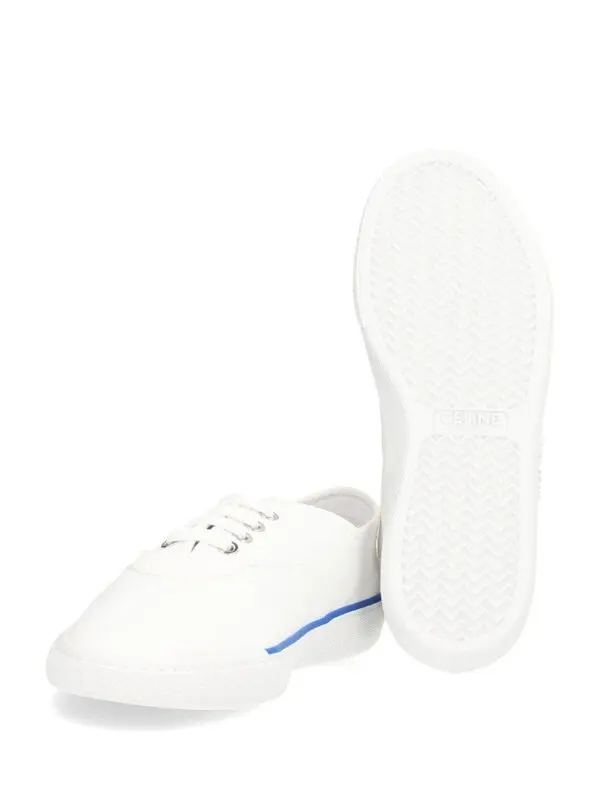 Celine Alan Sneaker In Canvas And Suede - White