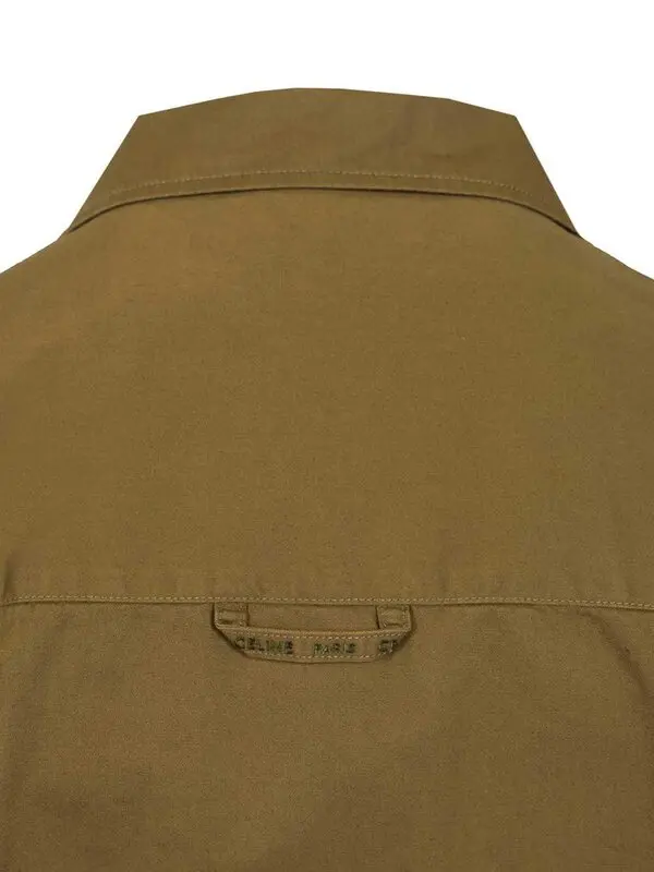 Celine Oversized Shirt In Cotton And Linen Twill