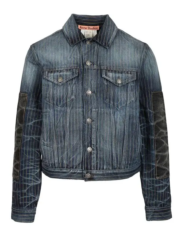 Acne Studios Patchwork Denim Jacket - Blue