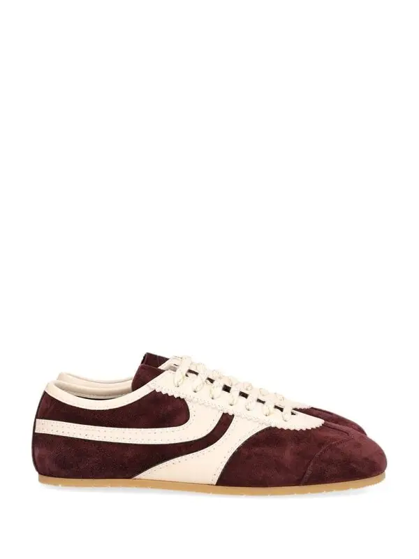 Dries Van Noten Suede Sneakers With Leather Trim - Multicolor