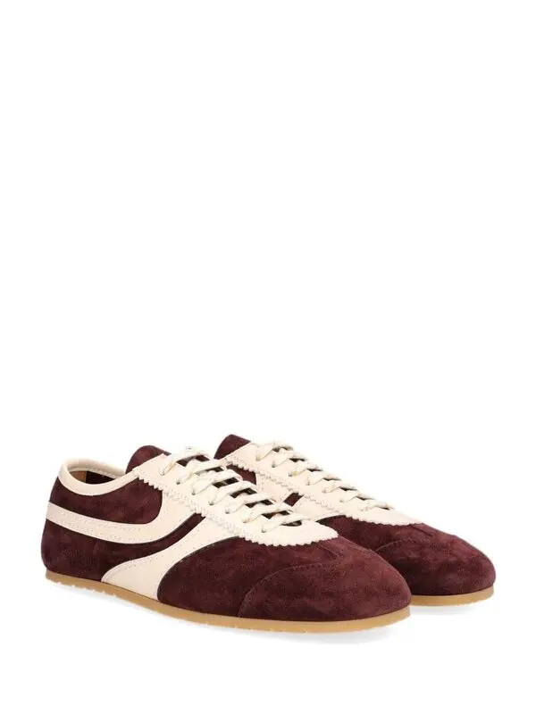 Dries Van Noten Suede Sneakers With Leather Trim
