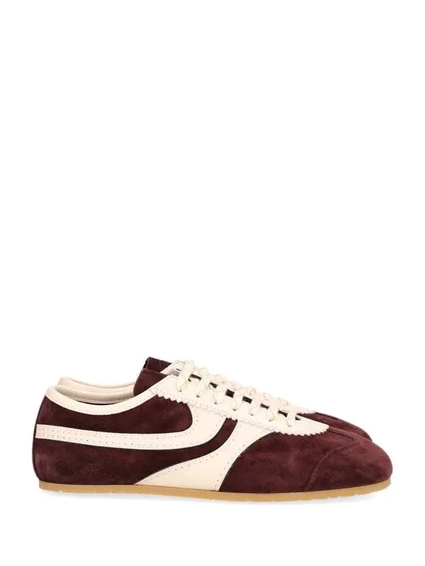 Dries Van Noten Suede Sneakers With Leather Trim - Multicolor