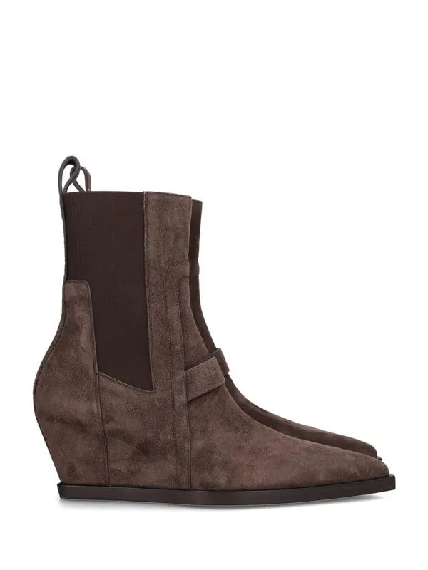 Rick Owens Sharp Wedge Ankle Boots - Brown