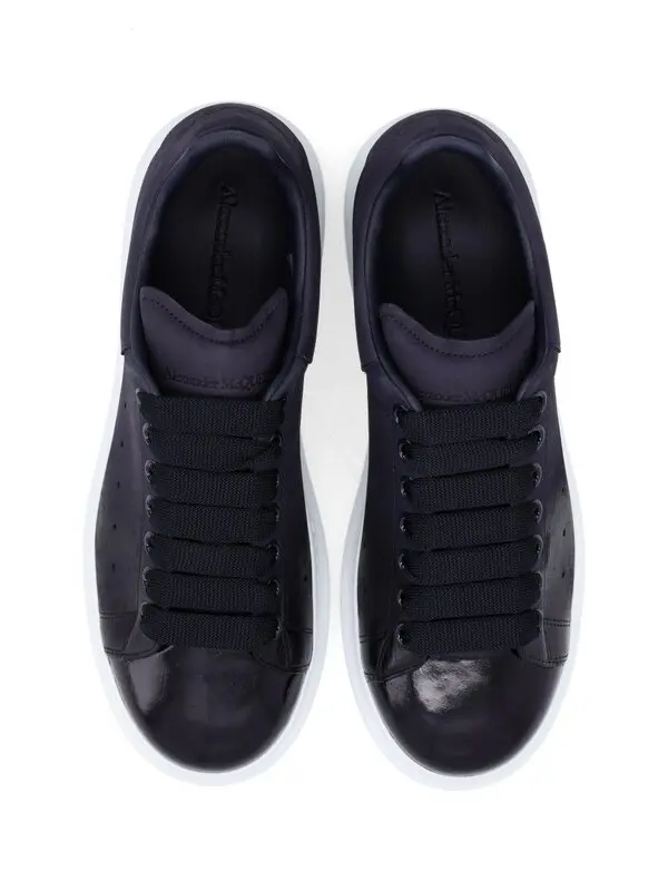 Alexander McQueen Oversized Leather Sneakers - Blue