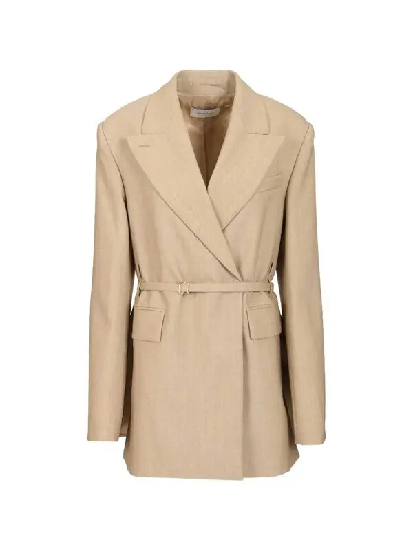 Sportmax Long Double-breasted Wool Blazer