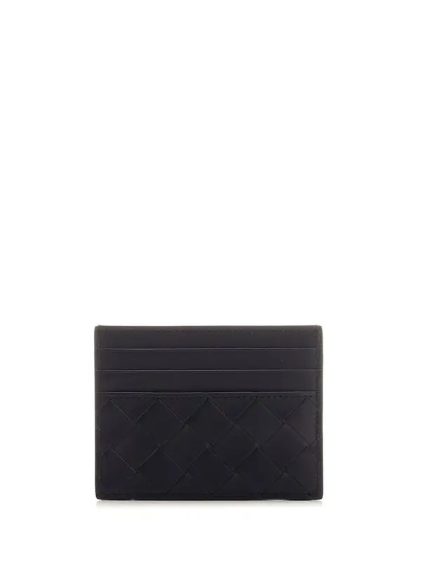 Bottega Veneta Calfskin Card Holder - Blue