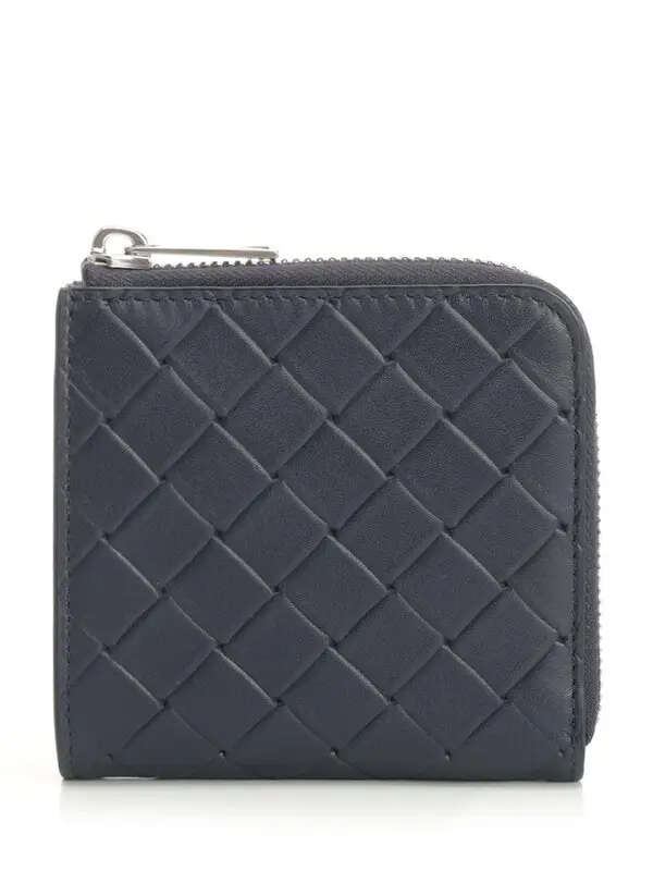 Bottega Veneta Square Braided Wallet With Zip