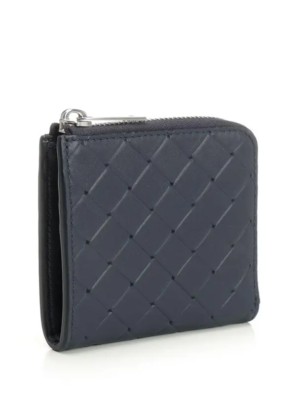 Bottega Veneta Square Braided Wallet With Zip