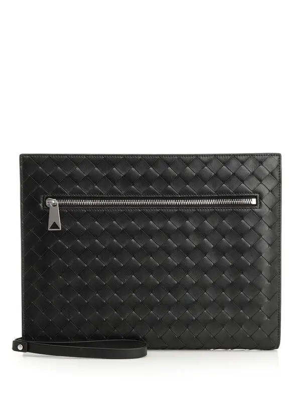 Bottega Veneta Woven Document Holder With Strap