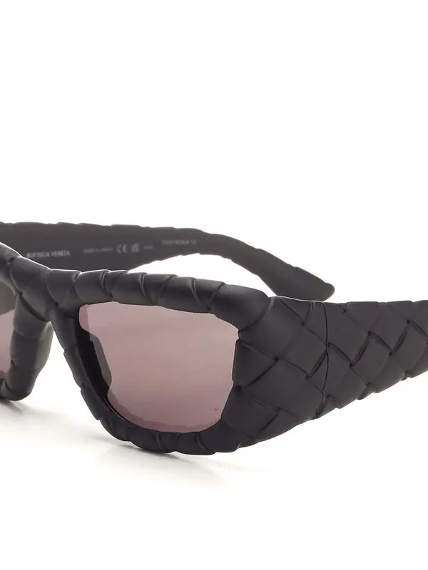 Bottega Veneta Rectangular Sunglasses Intrecciato