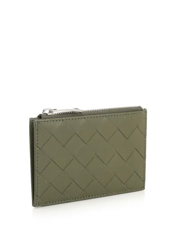 Bottega Veneta Woven Card Holder With Zip