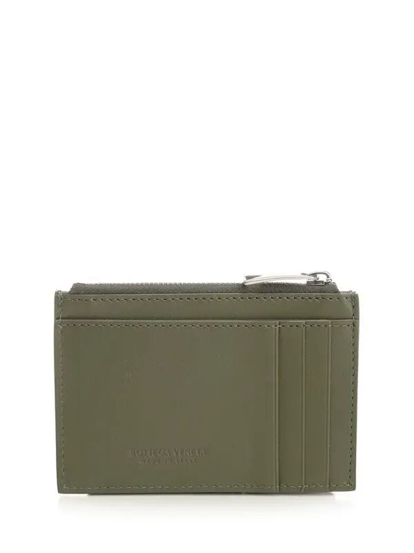 Bottega Veneta Woven Card Holder With Zip