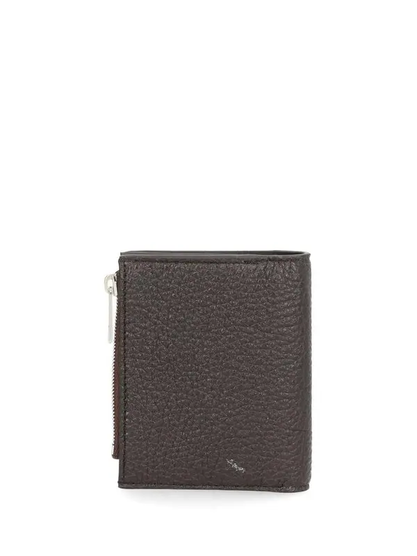 Celine Compact Wallet In Grained Calfskin