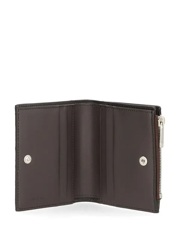 Celine Compact Wallet In Grained Calfskin
