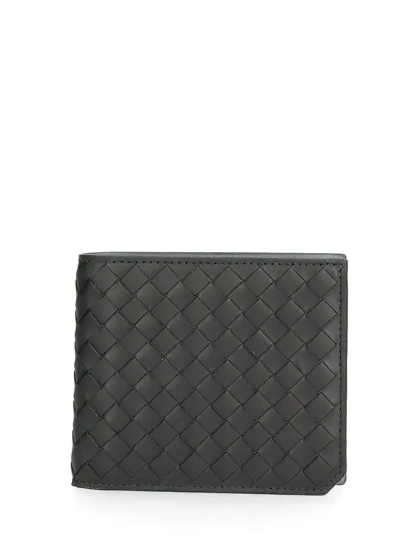 Bottega Veneta Small Woven Wallet - Black