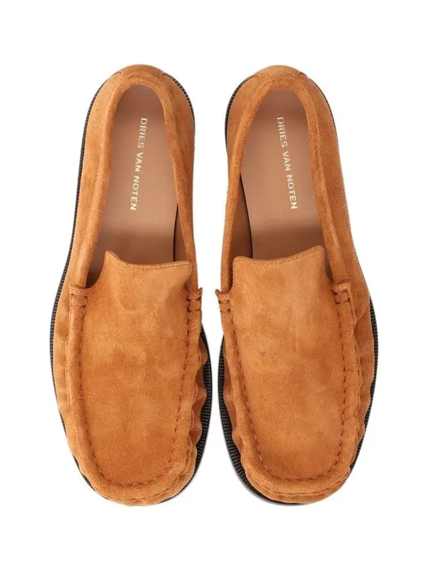 Dries Van Noten Suede Loafers - Brown