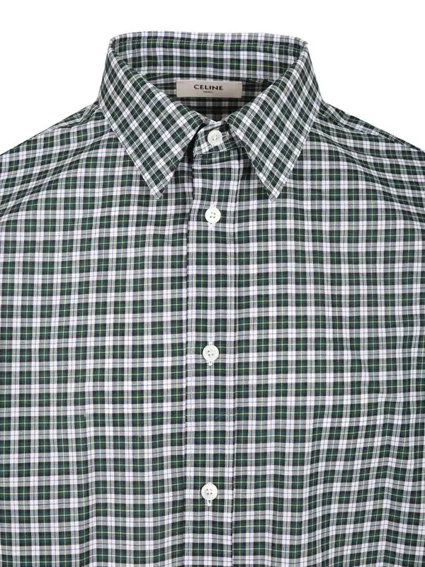 Celine Wide Tartan Shirt
