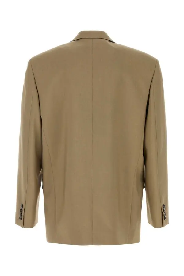 Saint Laurent Khaki Wool Blend Blazer