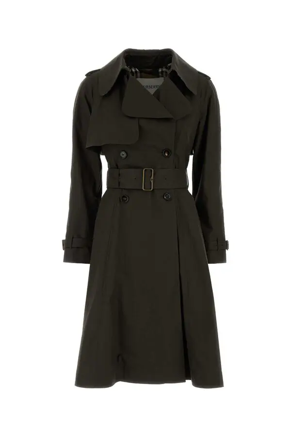 Burberry Cotton Trench Coat - Brown