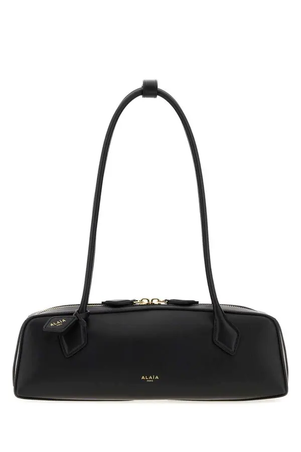 Alaïa Leather Medium Teckel Shoulder Bag - Black