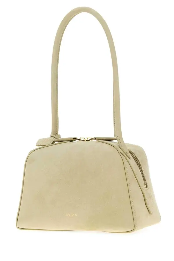 Alaïa Sage Suede Small Bouledogue Shoulder Bag