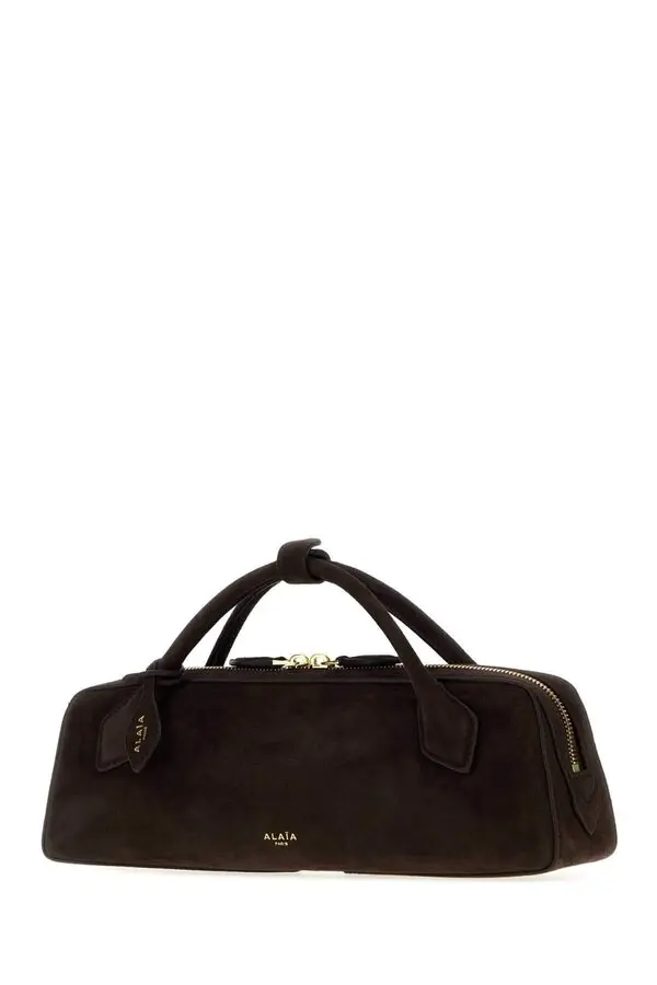 Alaïa Dark Suede Teckel Handbag - Brown