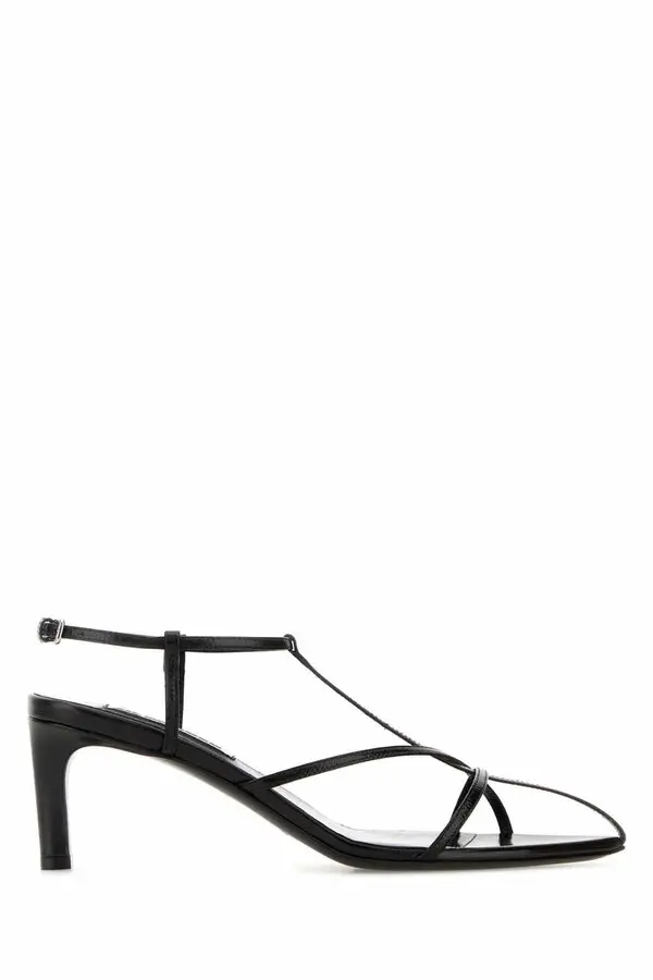 JIL SANDER Leather Sandals - Black