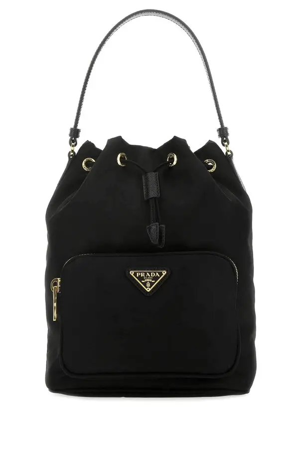Prada Re-nylon Duet Bucket Bag - Black