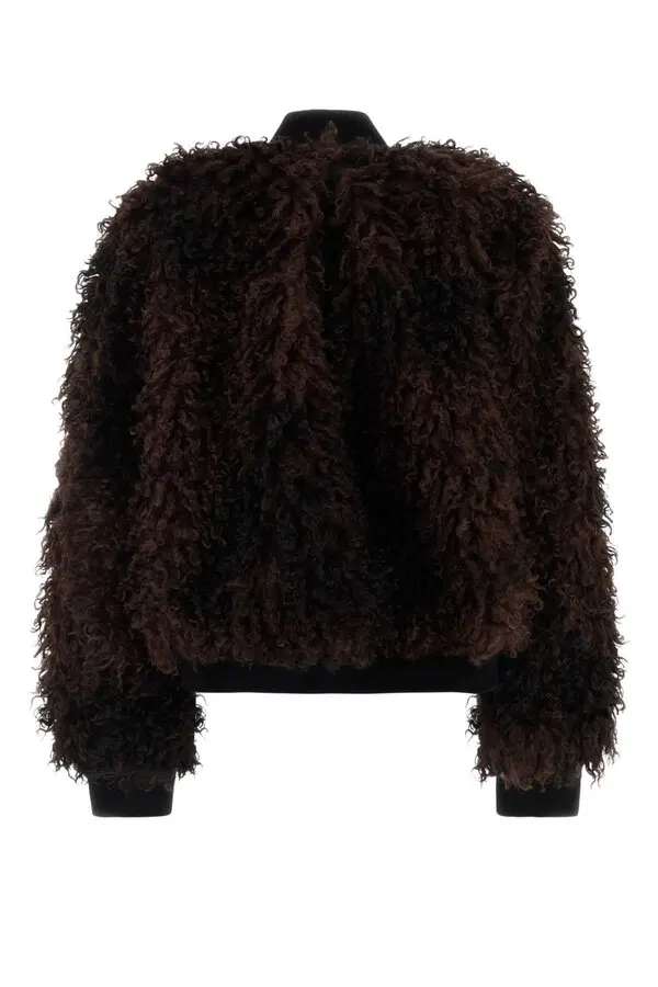Sacai Eco Fur Bomber Jacket - Brown