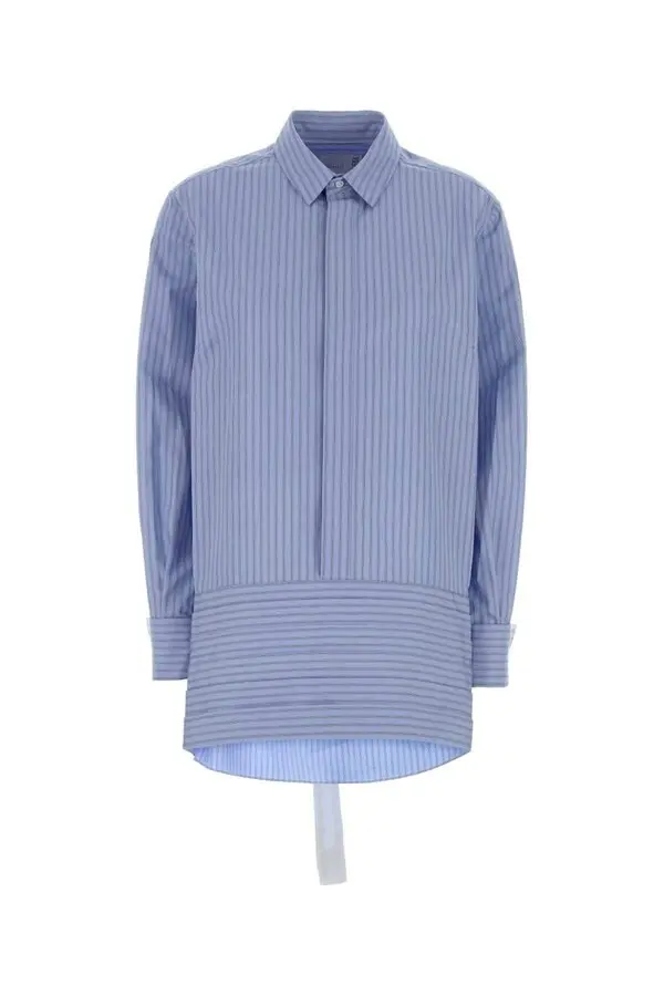 Sacai Embroidered Poplin Shirt Dress - Multicolor