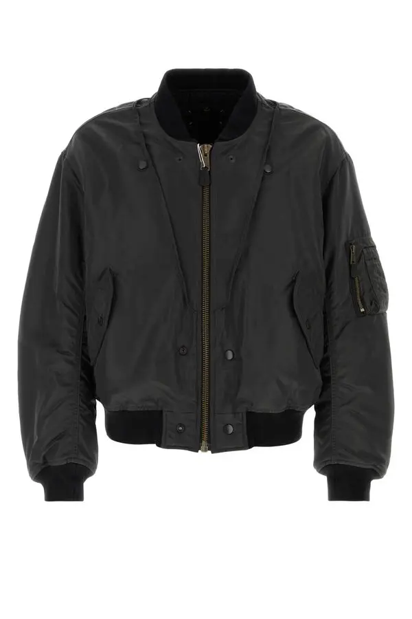 MAISON MARGIELA Charcoal Nylon Blend Bomber Jacket